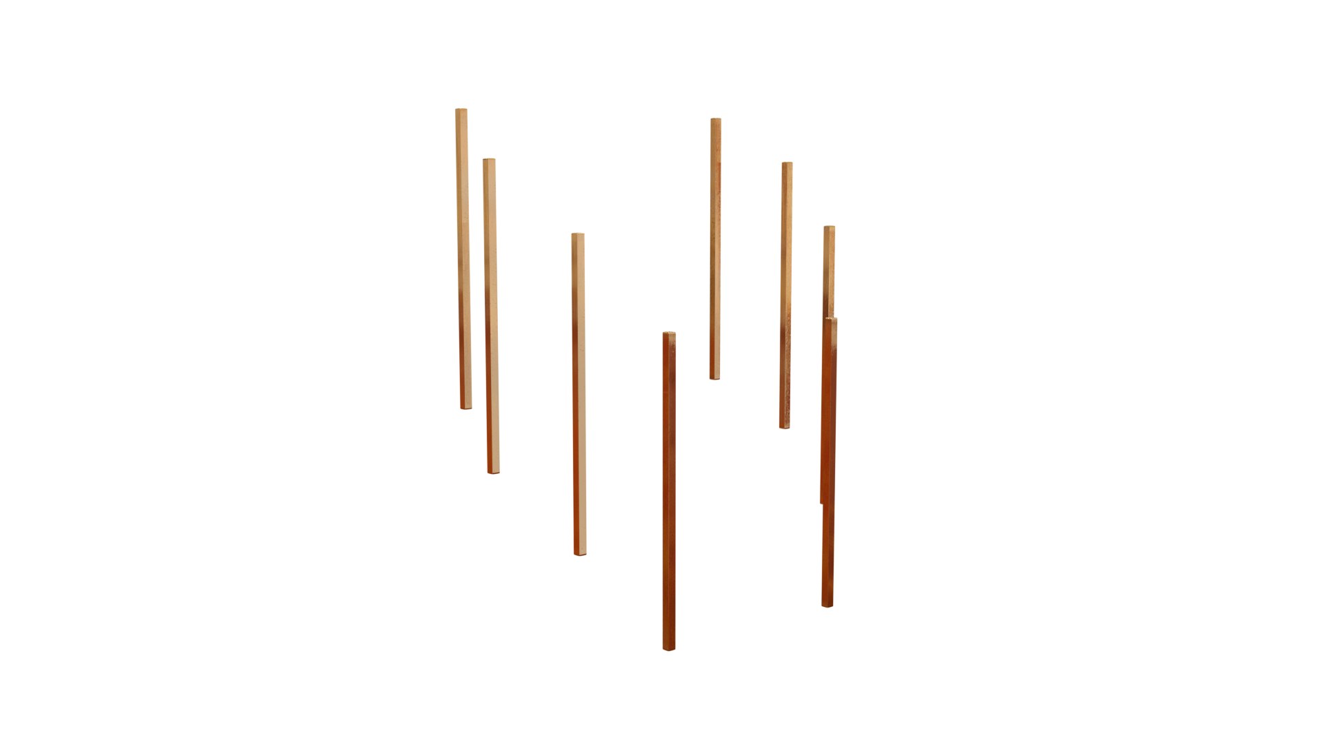 Golden Sticks For Environment Decoration 3D Model - TurboSquid 1817002