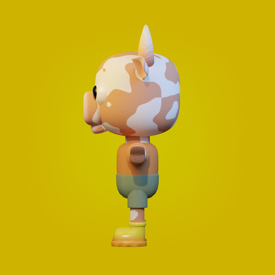 3D Bull Character Blender Cute Animals Model - TurboSquid 1991044