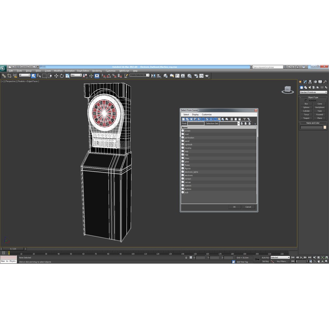 electronic dartboard machine 3d model