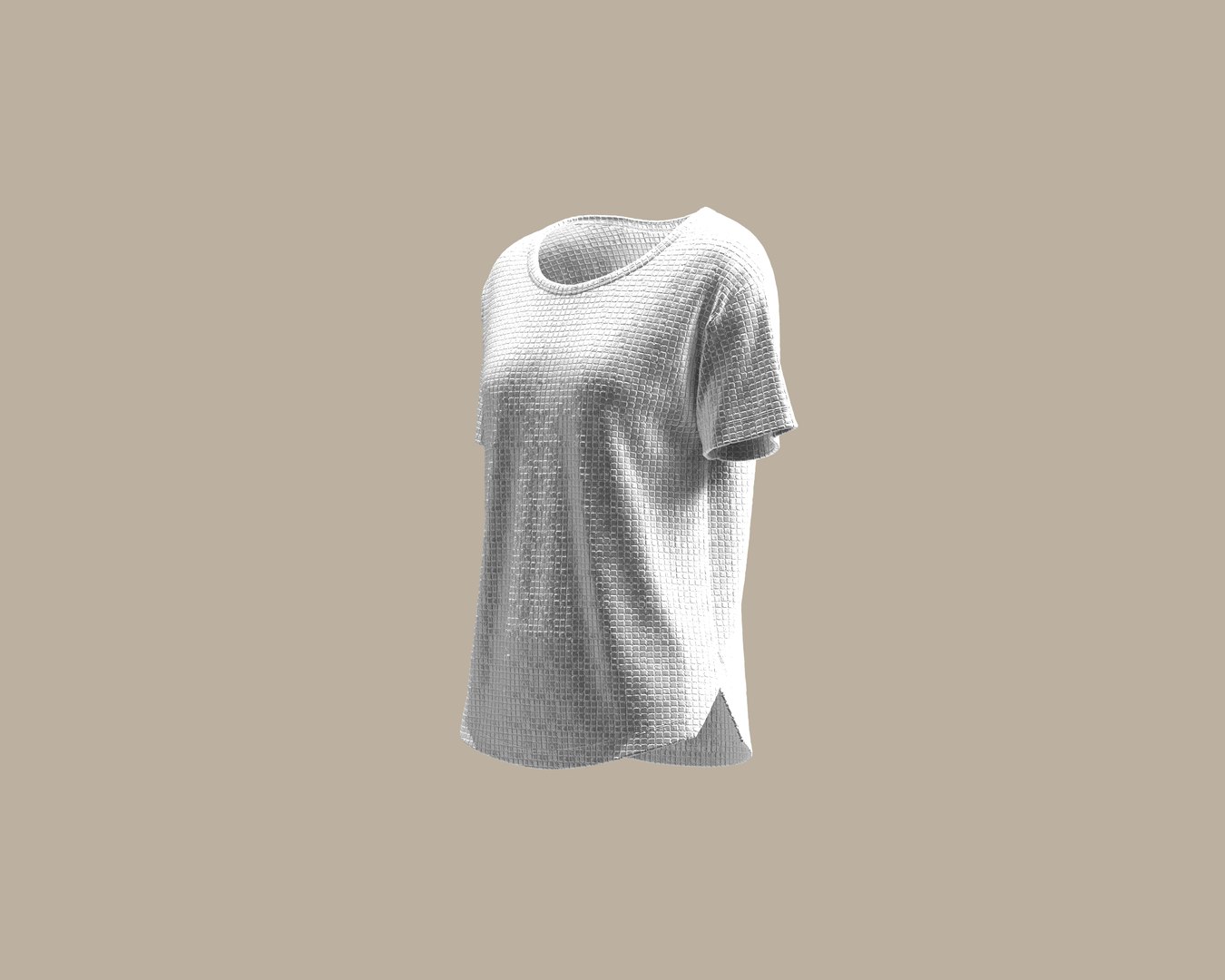 3D Womens Velvet Embossed Textured T-shirt - TurboSquid 2193272