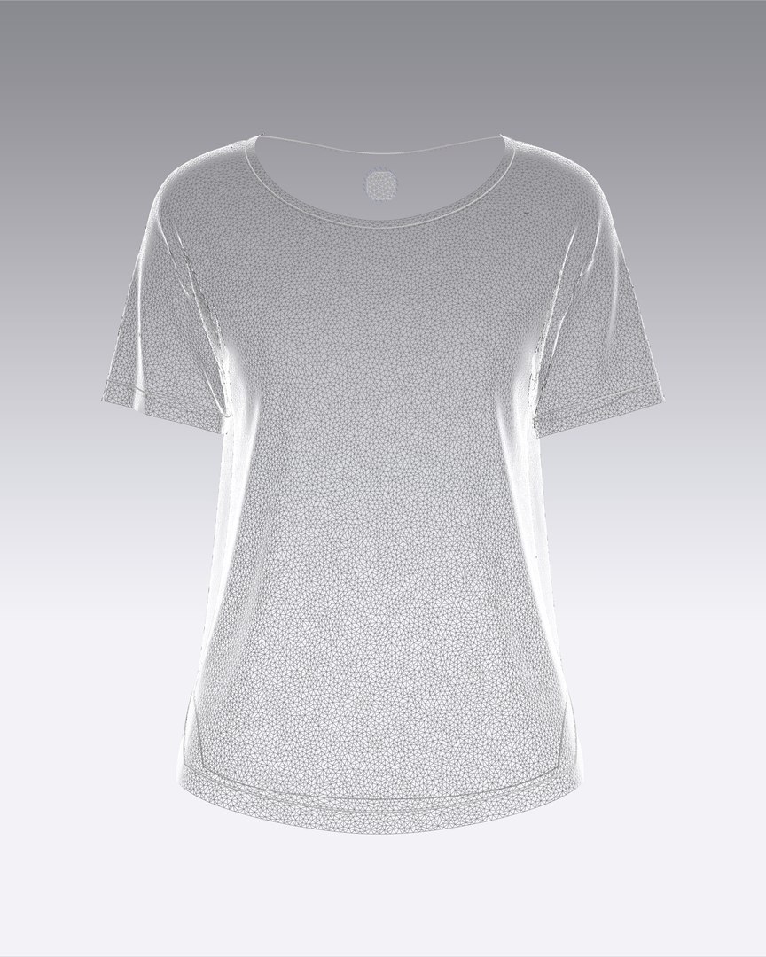 3D Womens Velvet Embossed Textured T-shirt - TurboSquid 2193272