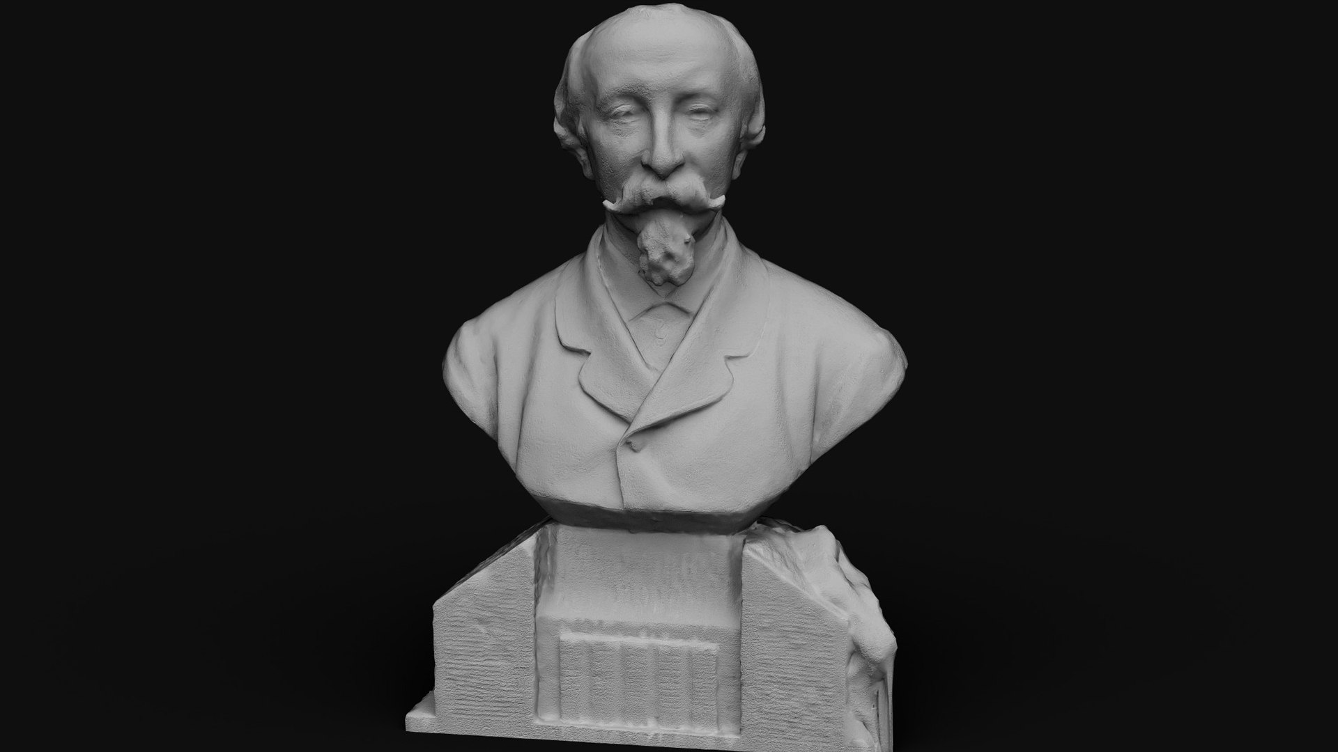 Monument Baroque Figure Bronze Head Torso Photogrammetry Model ...