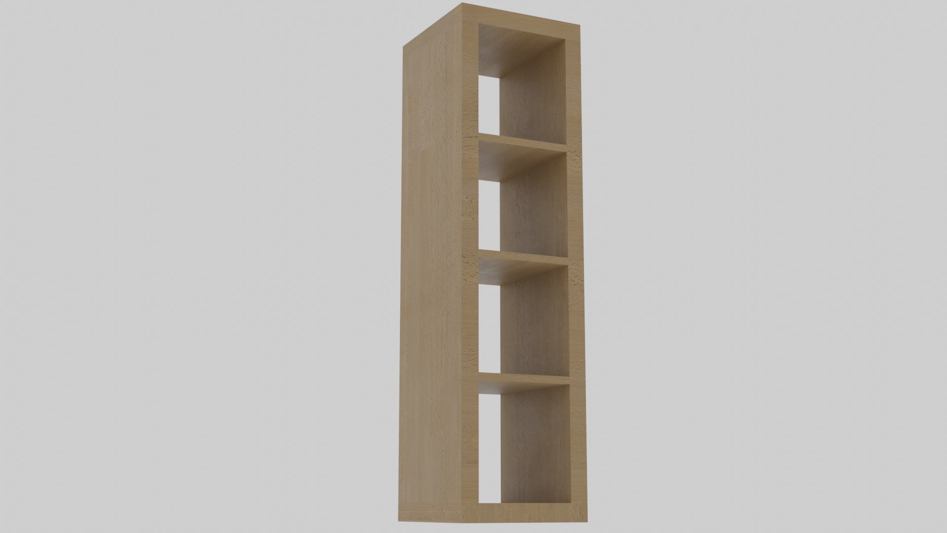 4 Compartment Wooden Open Shelf 3D model - TurboSquid 2152012