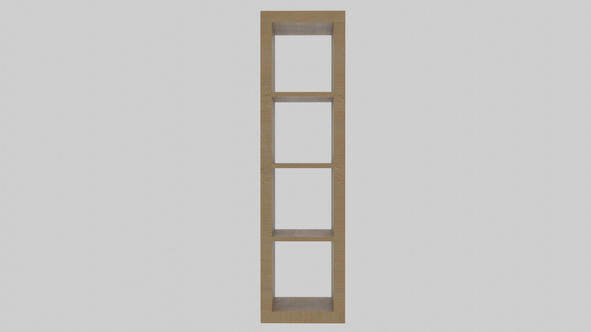4 Compartment Wooden Open Shelf 3D model - TurboSquid 2152012