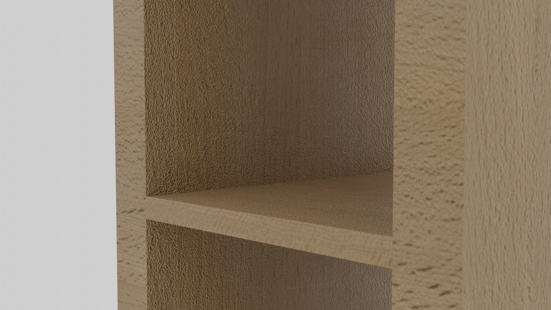 4 Compartment Wooden Open Shelf 3D model - TurboSquid 2152012