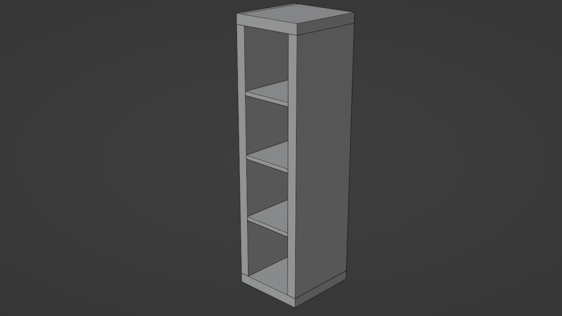 4 Compartment Wooden Open Shelf 3D model - TurboSquid 2152012