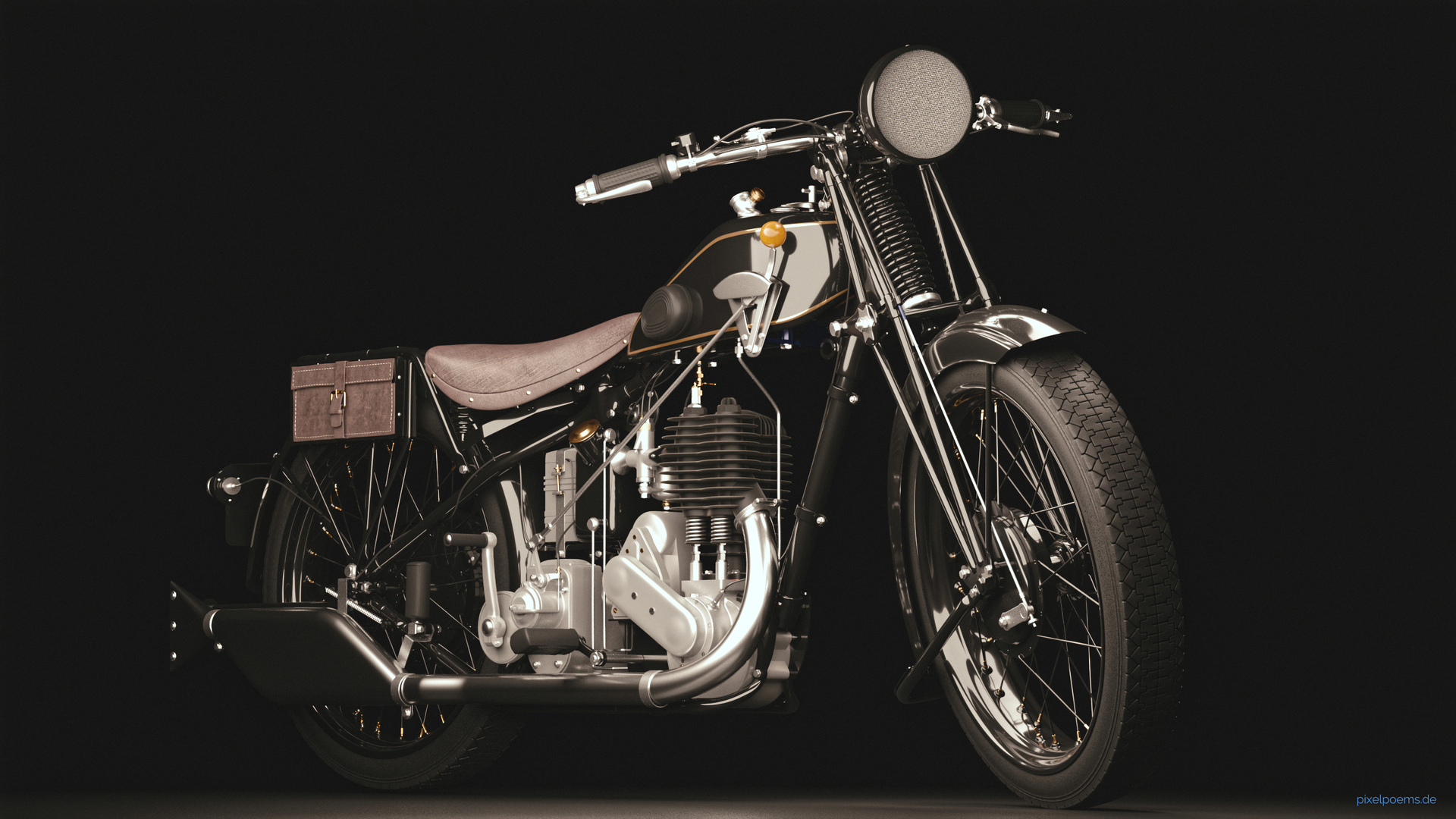 modelo 3d Vintage motocicleta cafe racer Ariel 550 SV 1928 - TurboSquid ...
