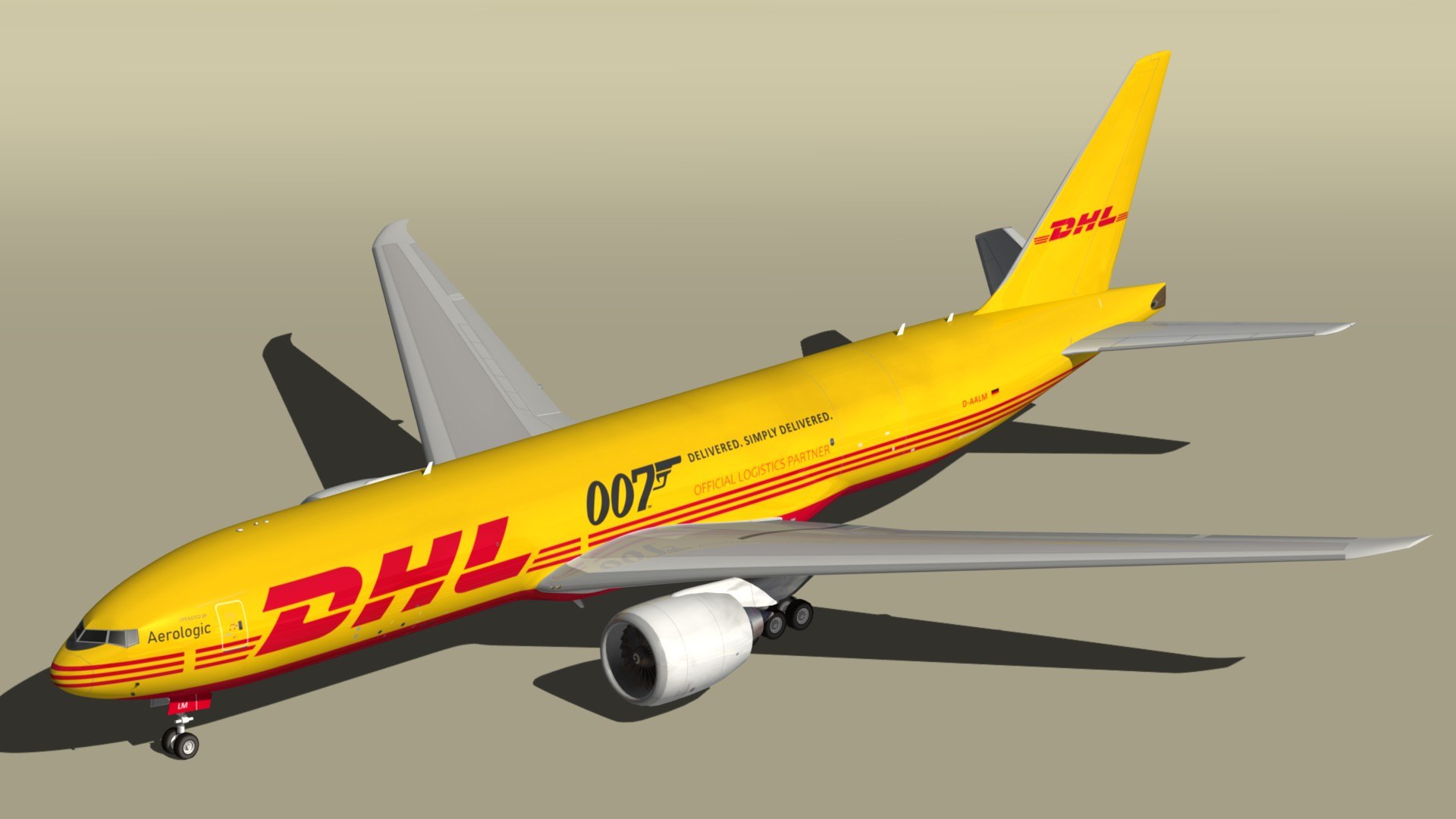 3D Boeing 777F DHL Model - TurboSquid 1877068