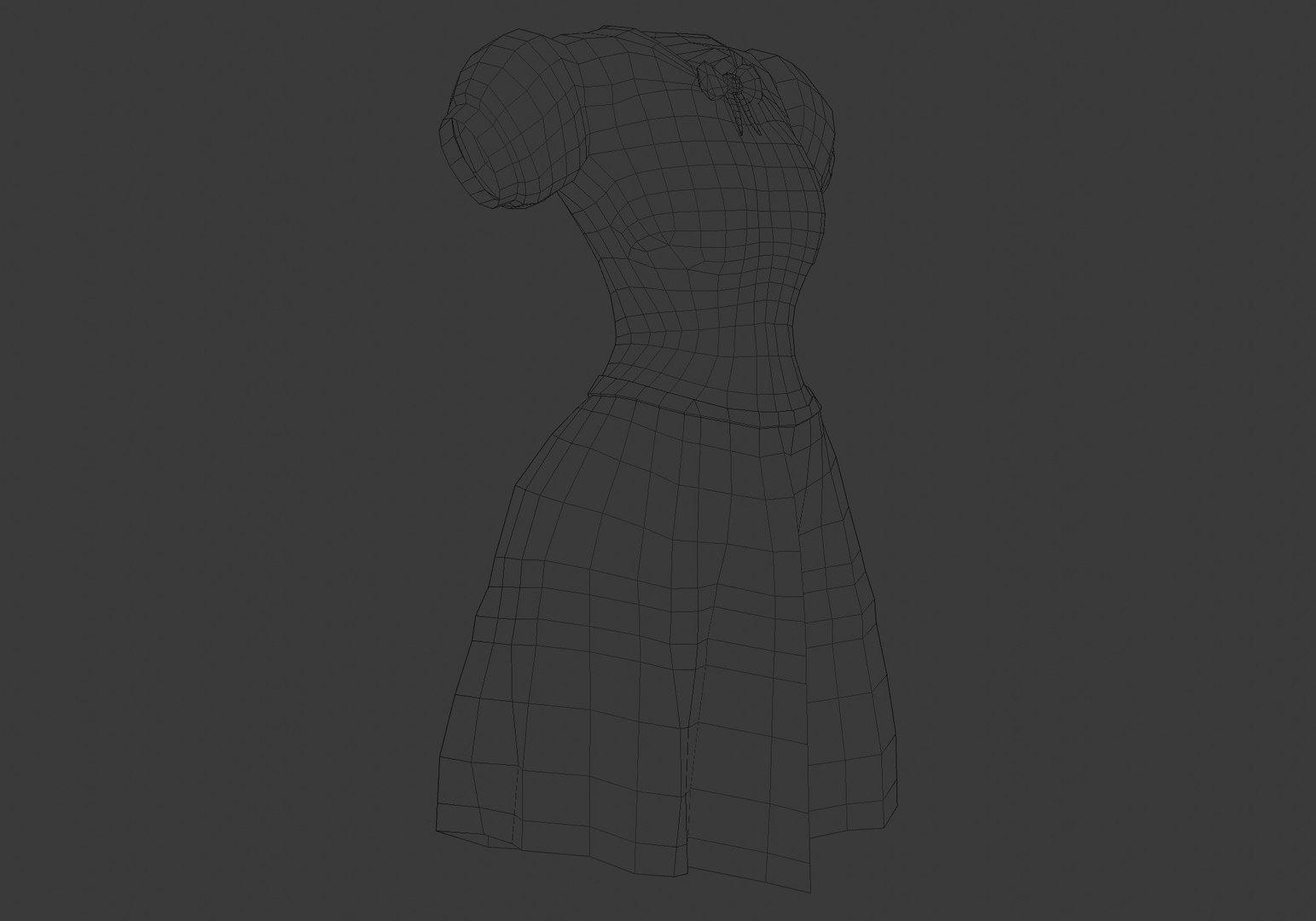 Red short dress 3D model - TurboSquid 1907816