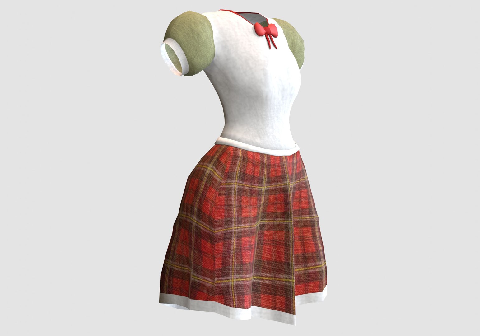 Red short dress 3D model - TurboSquid 1907816
