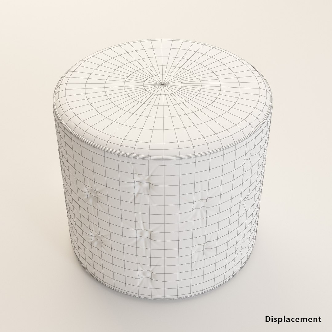 Quilted pouf model - TurboSquid 1178207