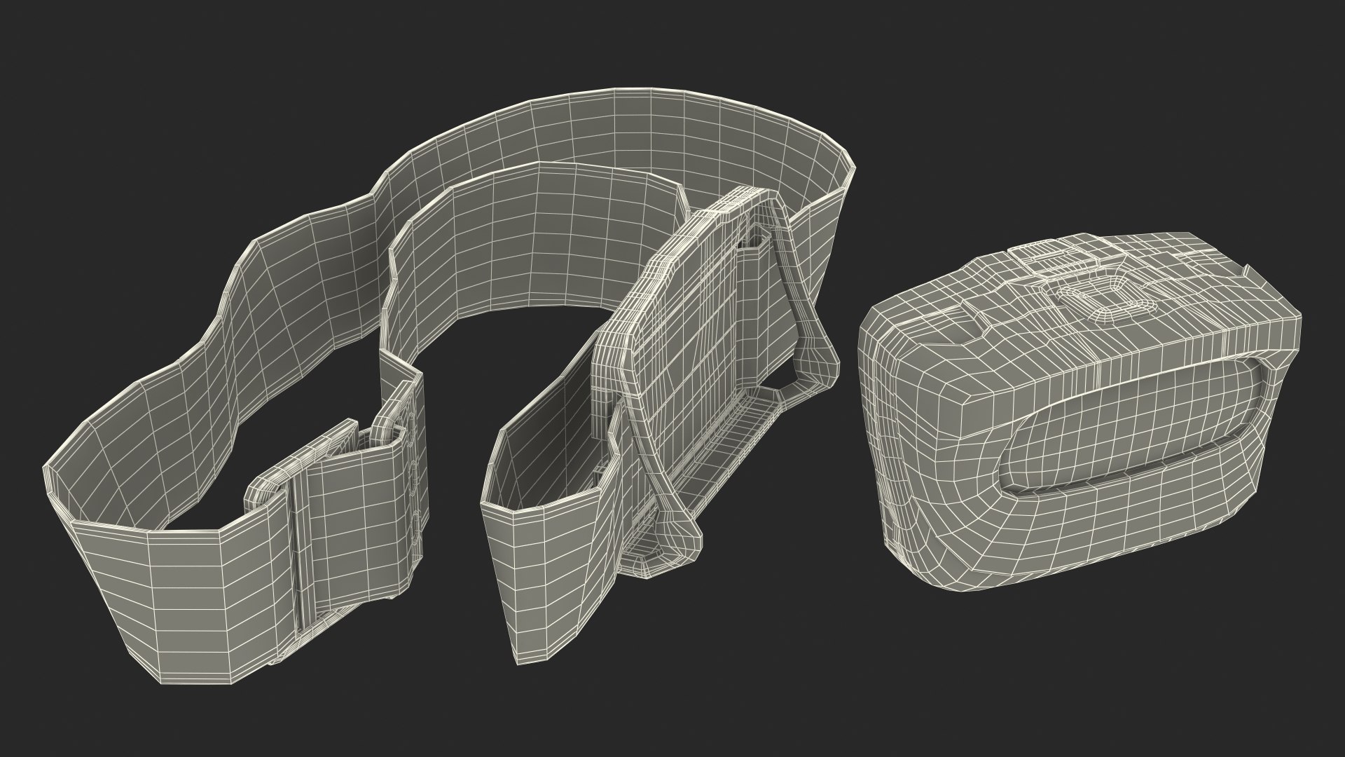 3D LED Head Lamp Grey - TurboSquid 2028875