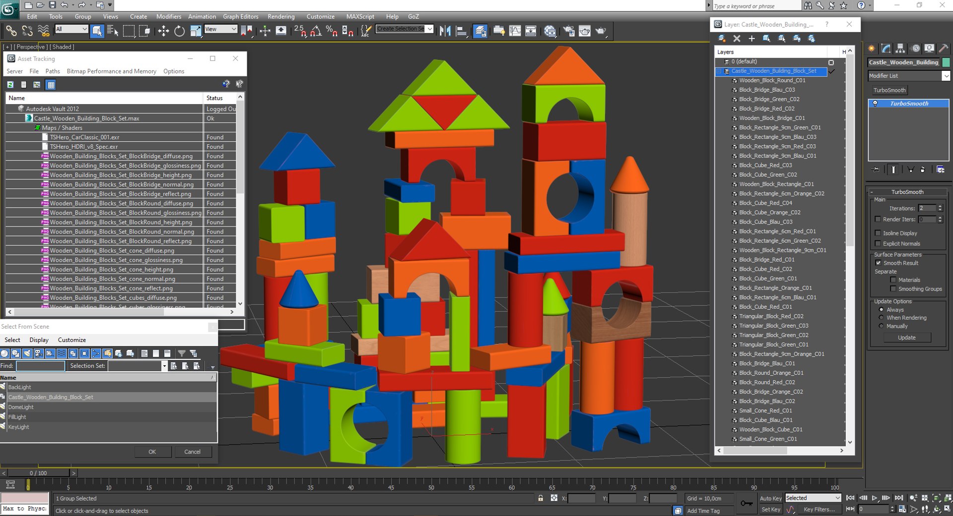 Castle wooden building block 3D model - TurboSquid 1458009