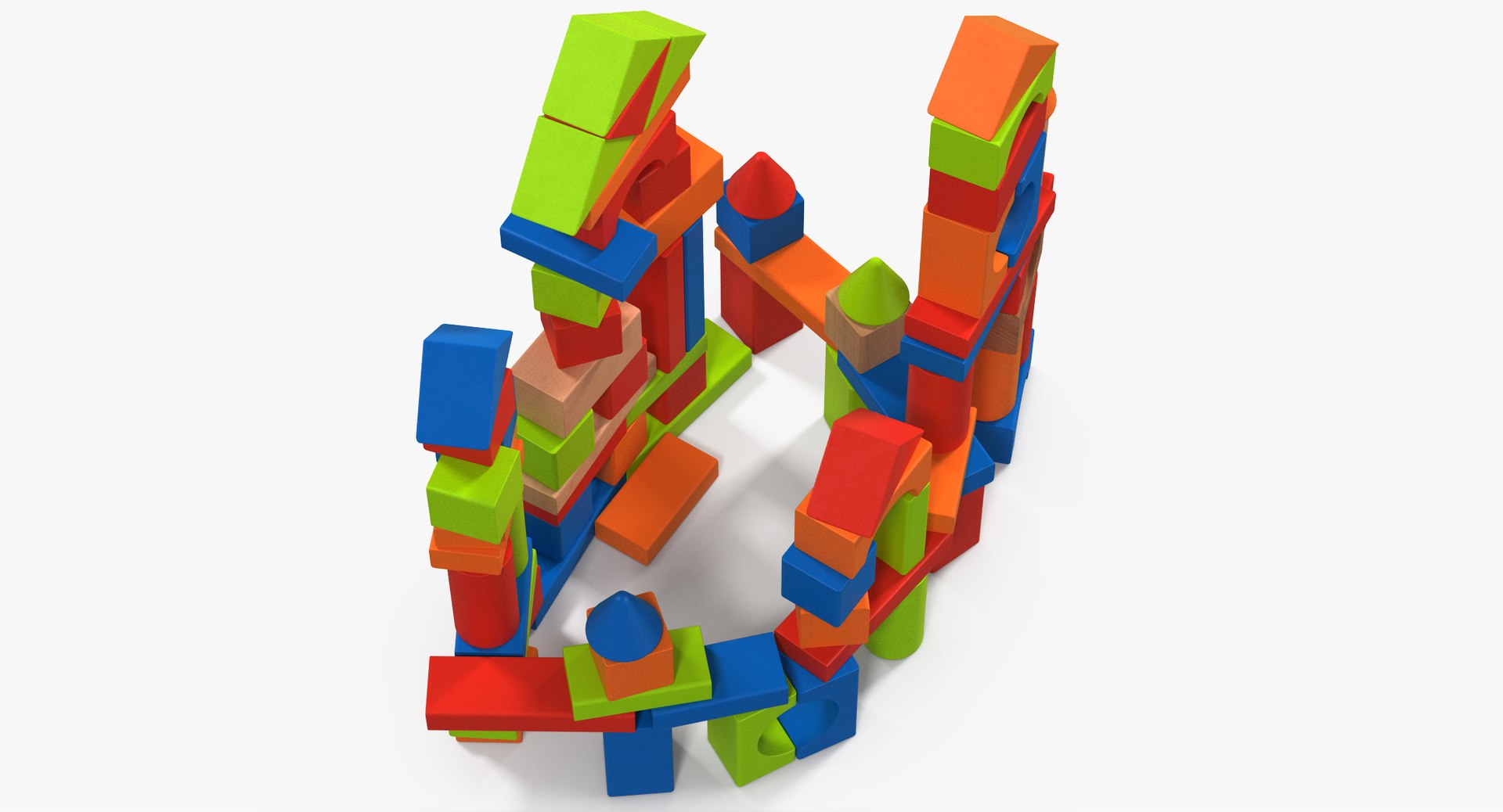 Castle wooden building block 3D model - TurboSquid 1458009