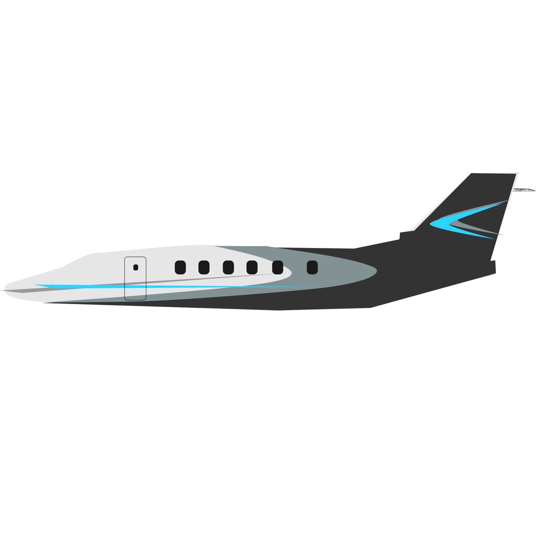 3d private jets model