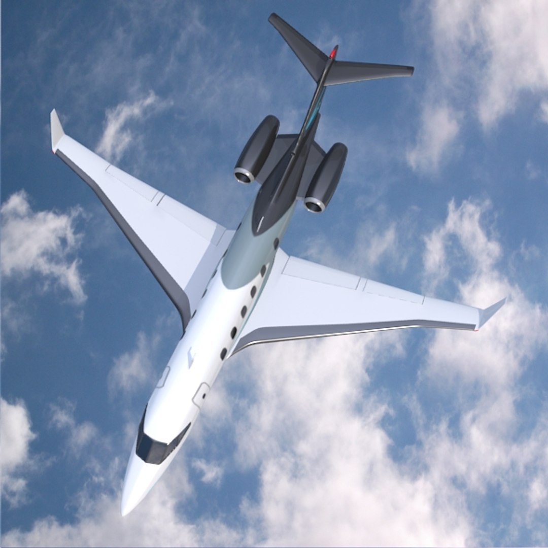 3d private jets model
