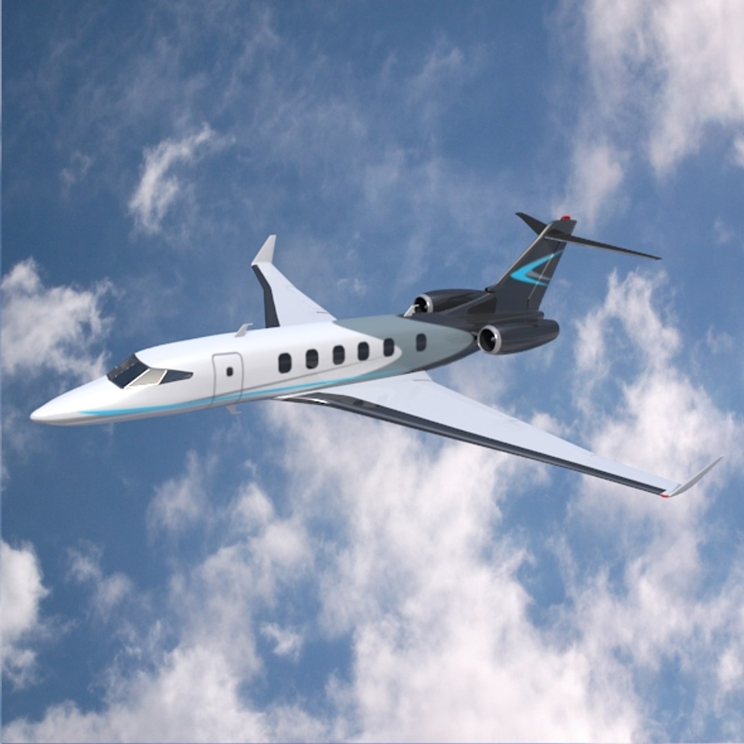 3d private jets model