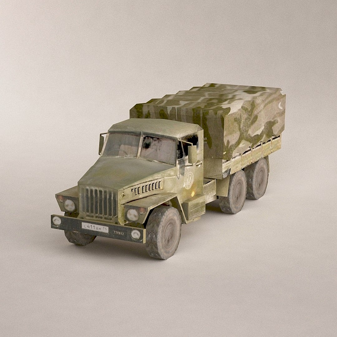 3d Russian 6x6 Truck Model