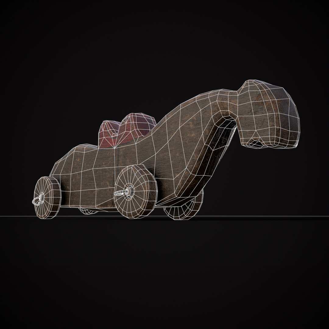 3D Medieval Wheeled Horse Toy model - TurboSquid 2078256