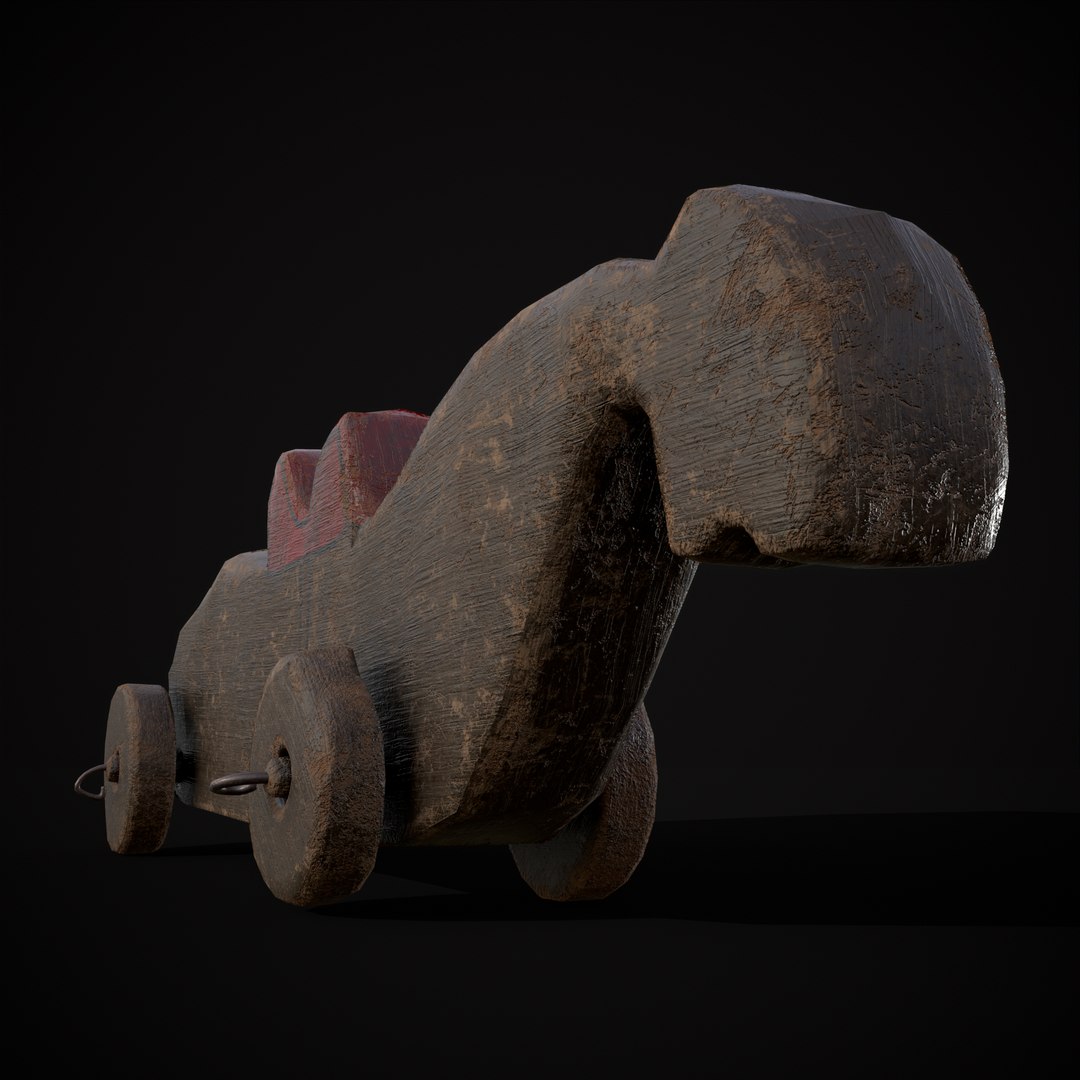 3D Medieval Wheeled Horse Toy Model - TurboSquid 2078256