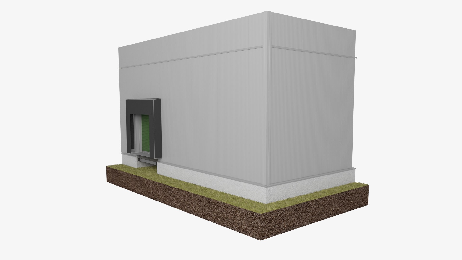 Industry Hall Section Model - TurboSquid 1886092