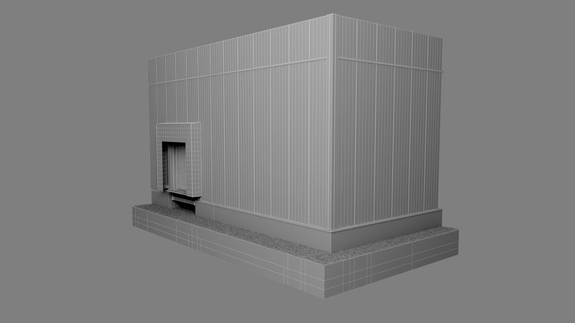 Industry Hall Section Model - TurboSquid 1886092