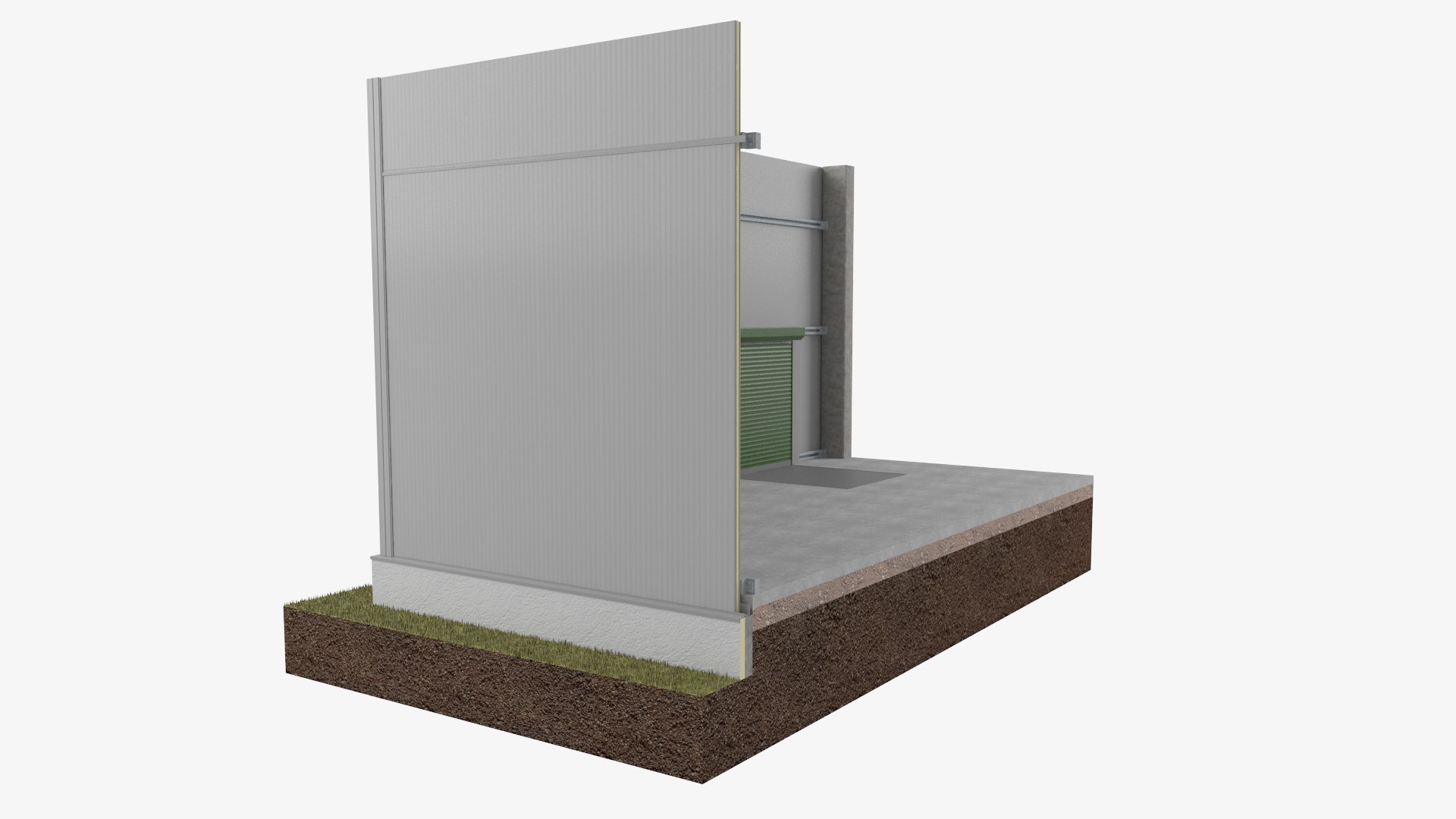 Industry Hall Section Model - TurboSquid 1886092