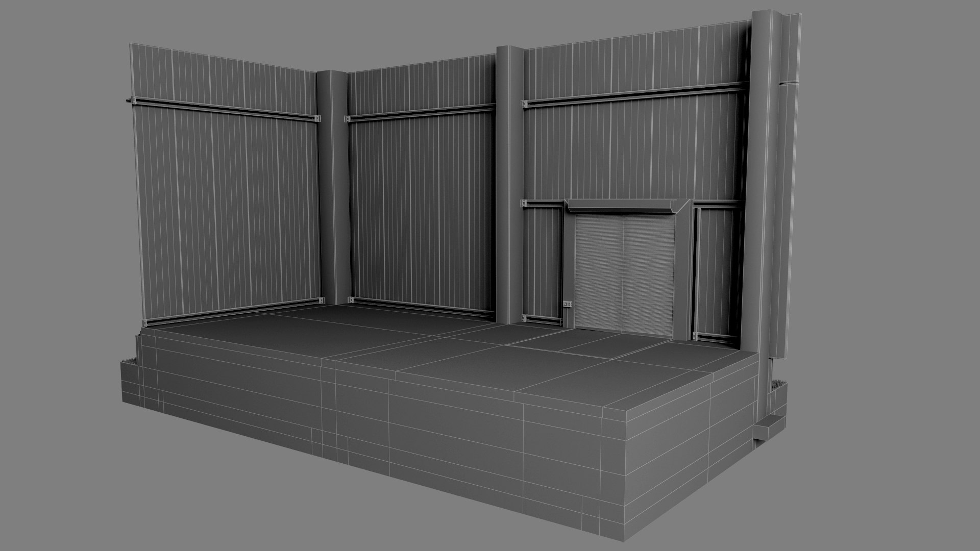 Industry Hall Section Model - TurboSquid 1886092