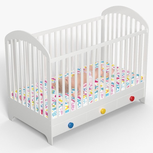 modelo 3d Niña durmiendo en la cama con abrigo de piel - TurboSquid 2297531