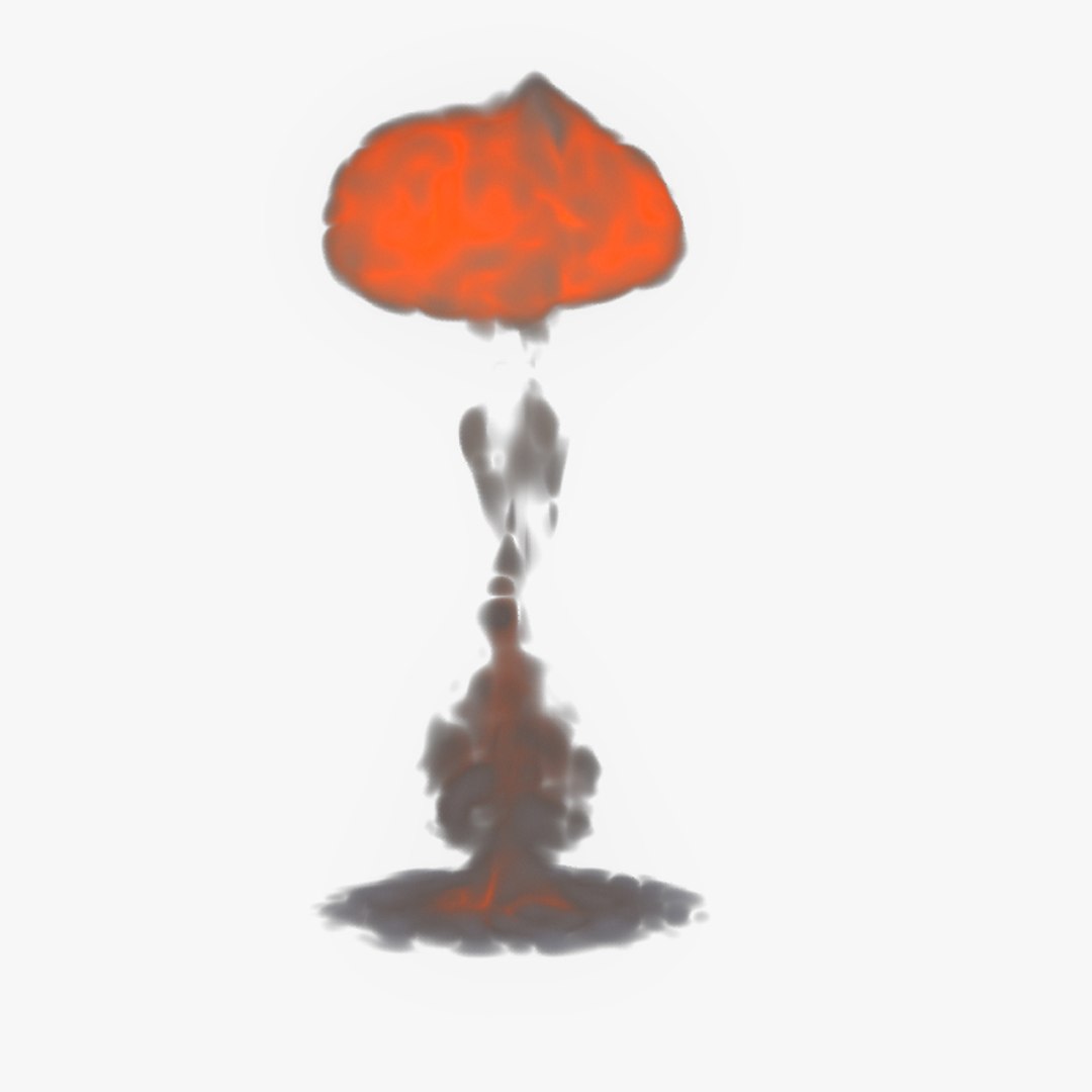 3d Model Nuclear Explosion Blast