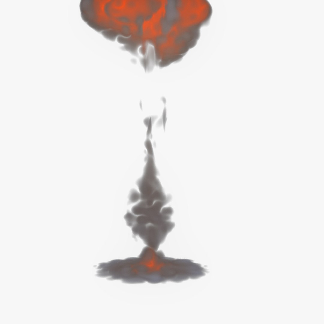 3d Model Nuclear Explosion Blast