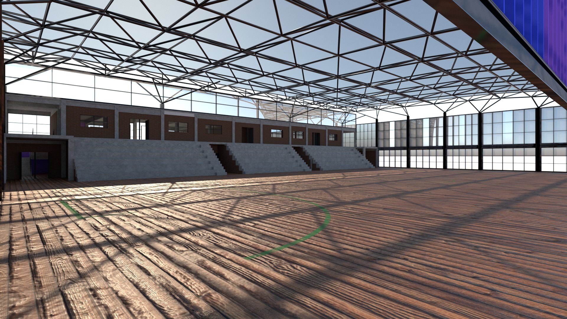 3D Cultural And Sport Center Model - TurboSquid 2220118