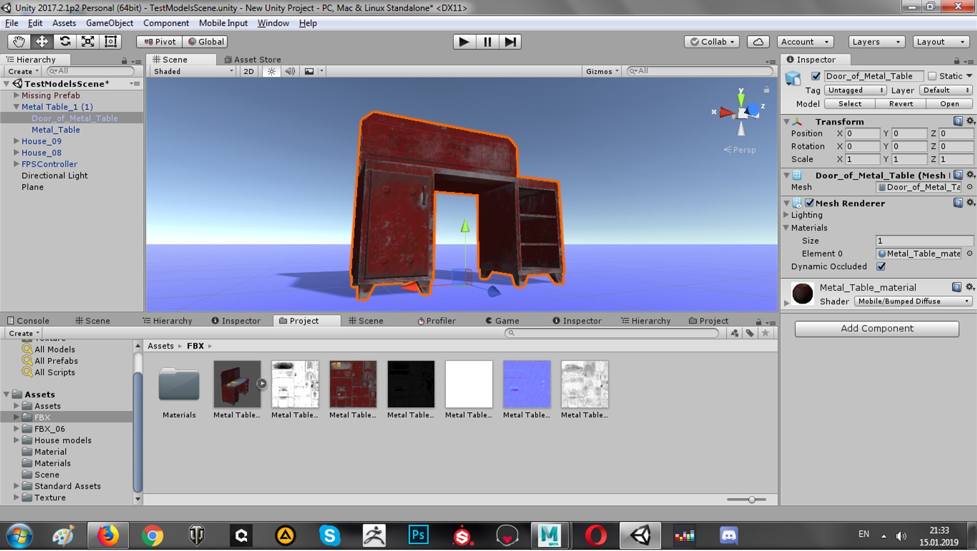 3D old metal table - TurboSquid 1367334
