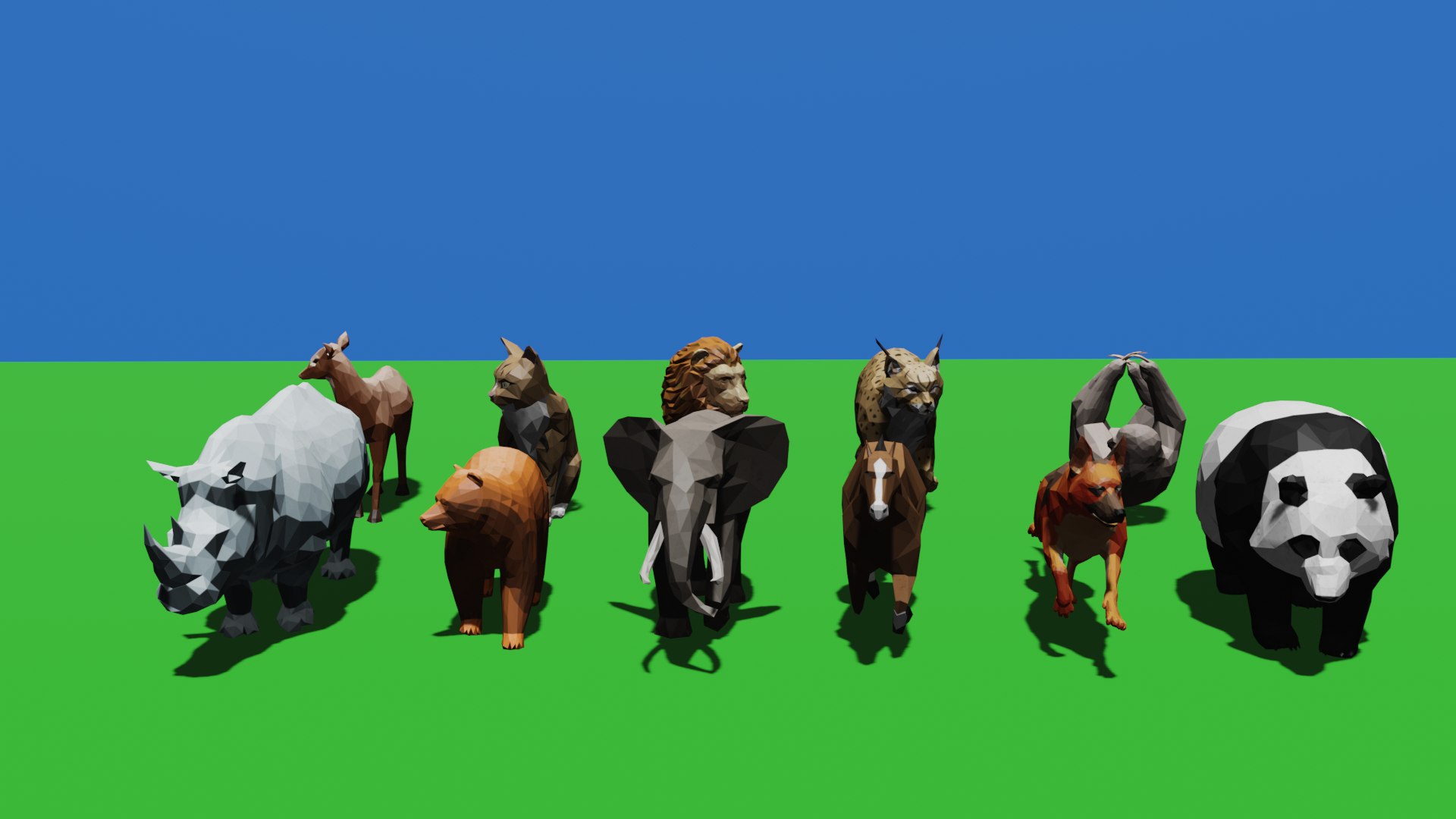 3D Poly Animals - TurboSquid 1918692