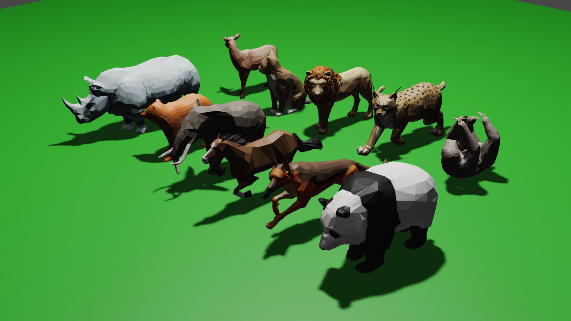 3D Poly Animals - TurboSquid 1918692
