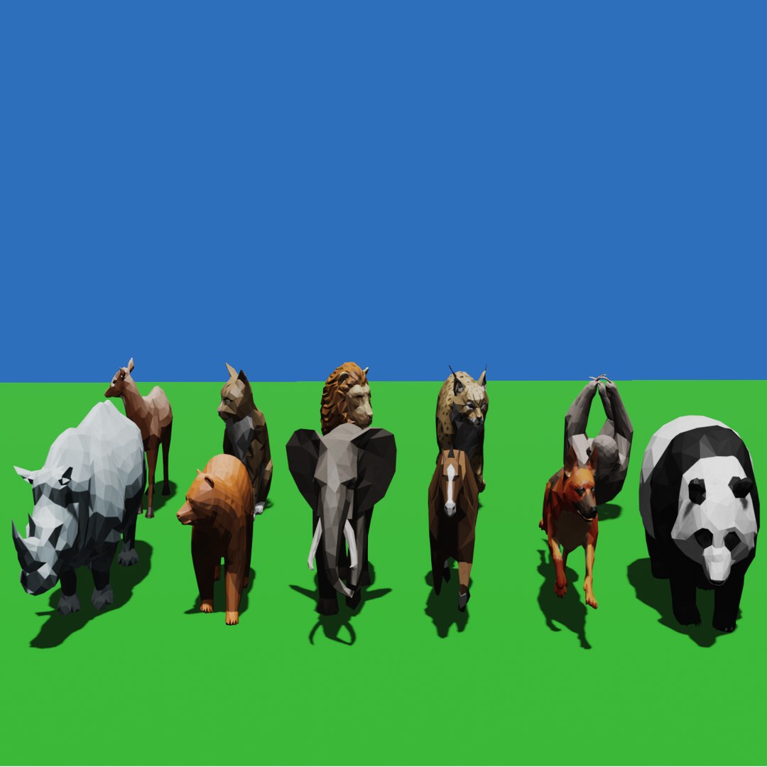 3D Poly Animals - TurboSquid 1918692