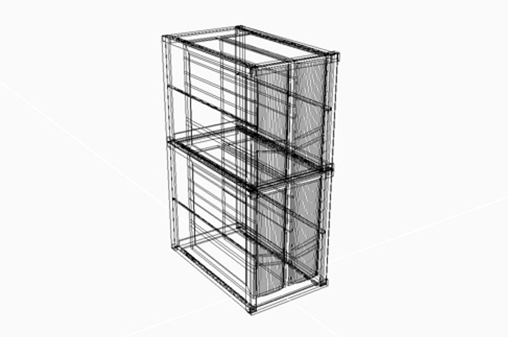 3d Computer Rack Model