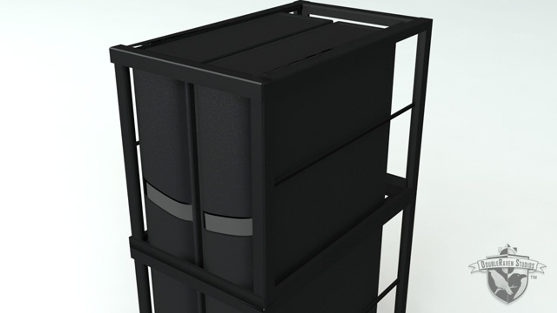 3d Computer Rack Model