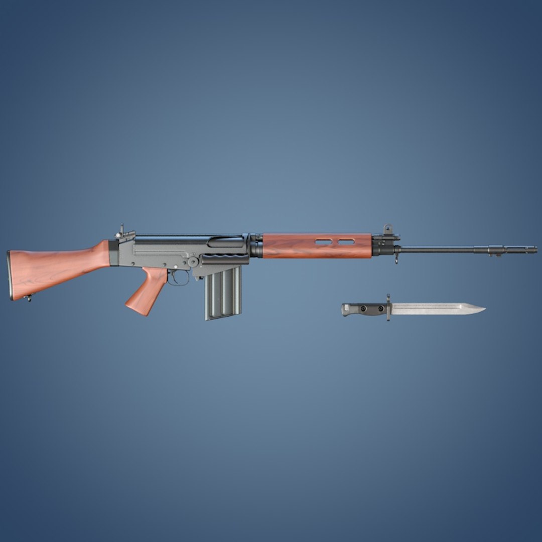 3dsmax Fn Fal Rifle
