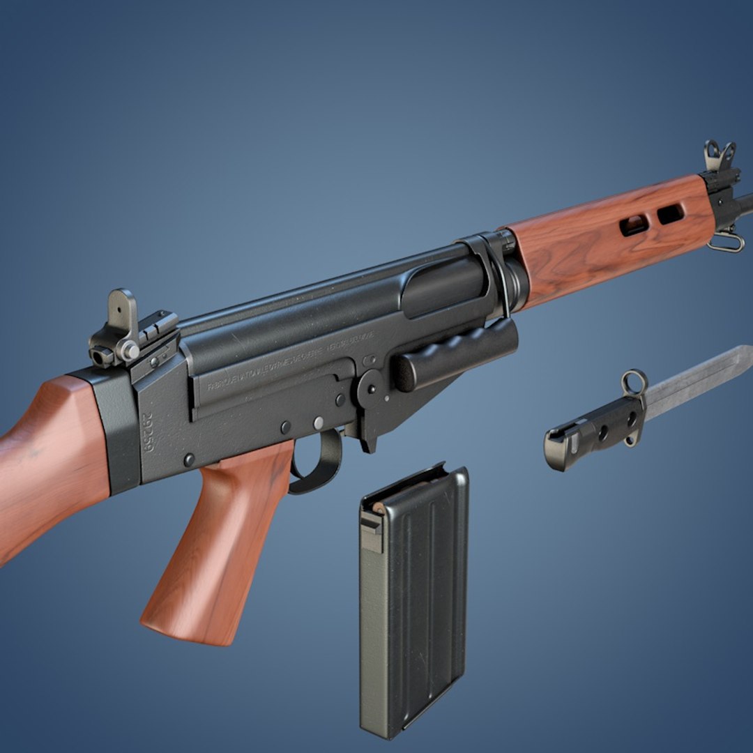3dsmax Fn Fal Rifle