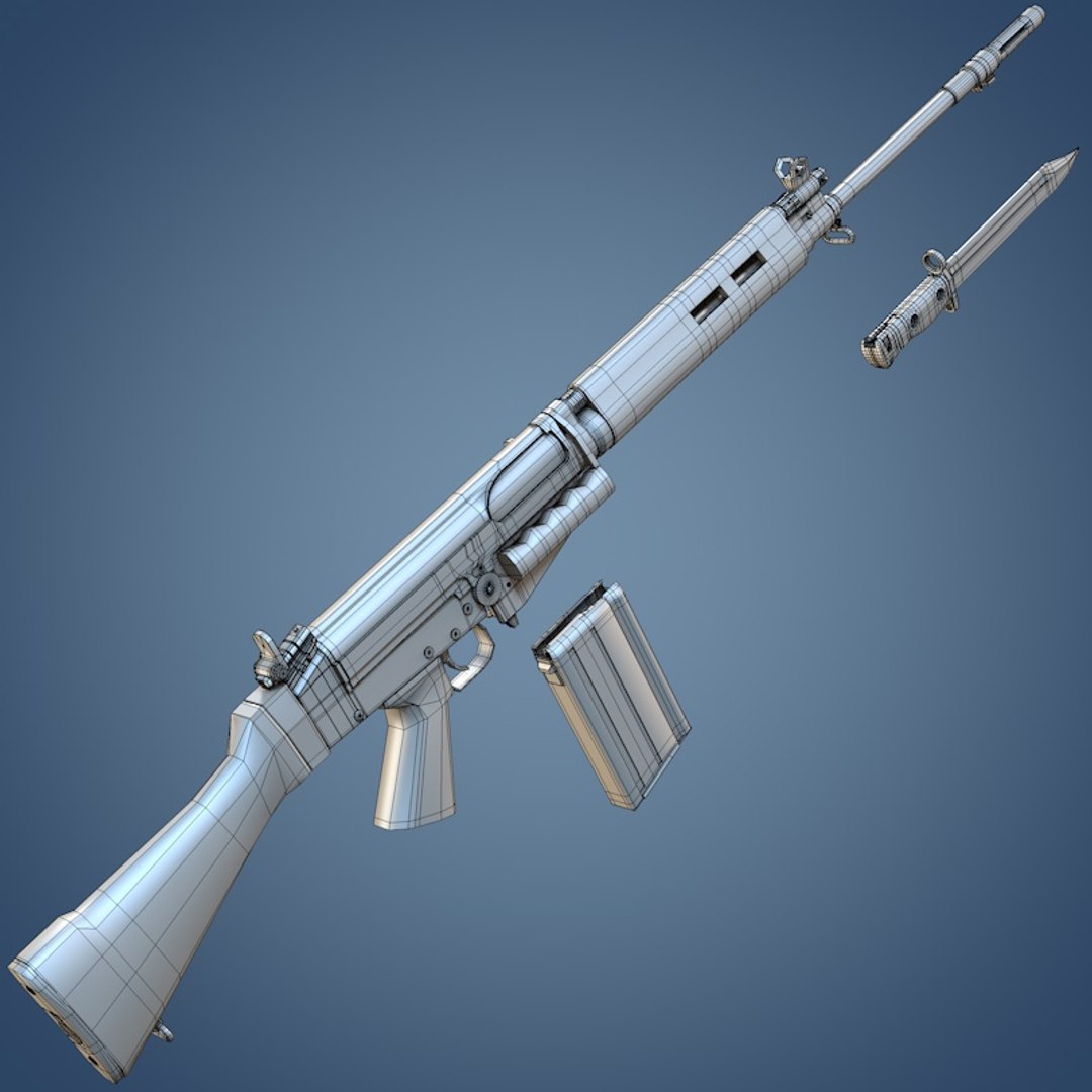 3dsmax Fn Fal Rifle