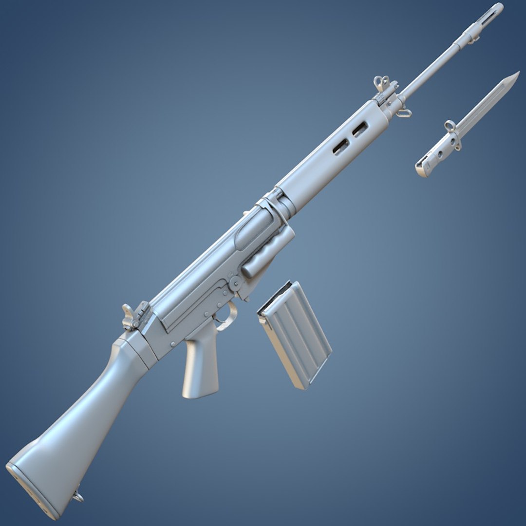 3dsmax Fn Fal Rifle