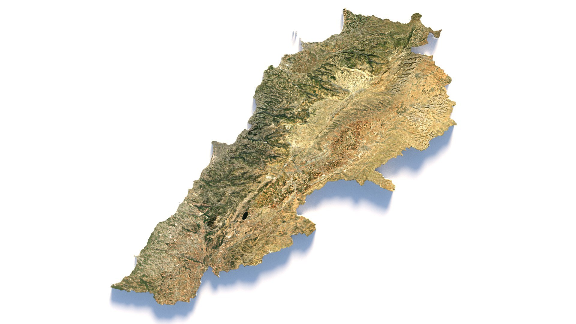 Lebanon Terrain Map 3D Model - TurboSquid 2336508