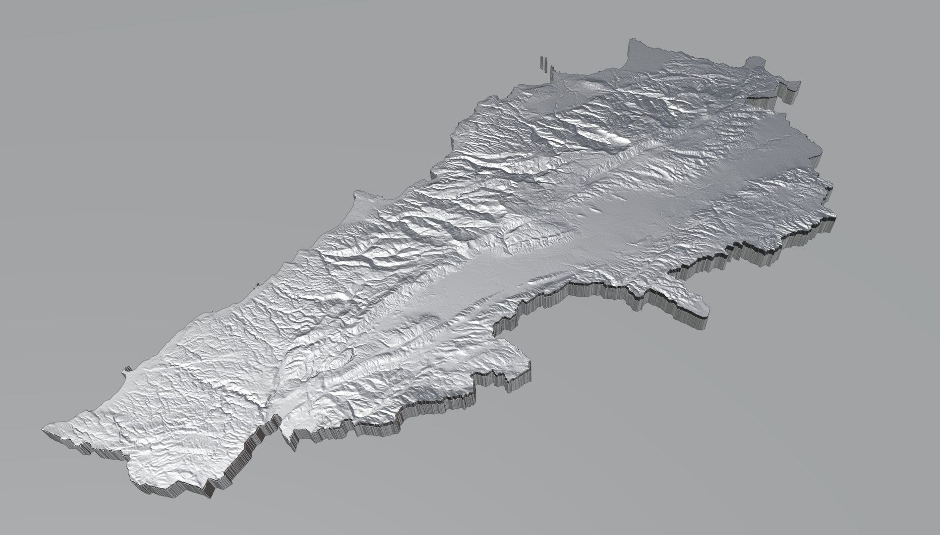 Lebanon Terrain Map 3D Model - TurboSquid 2336508