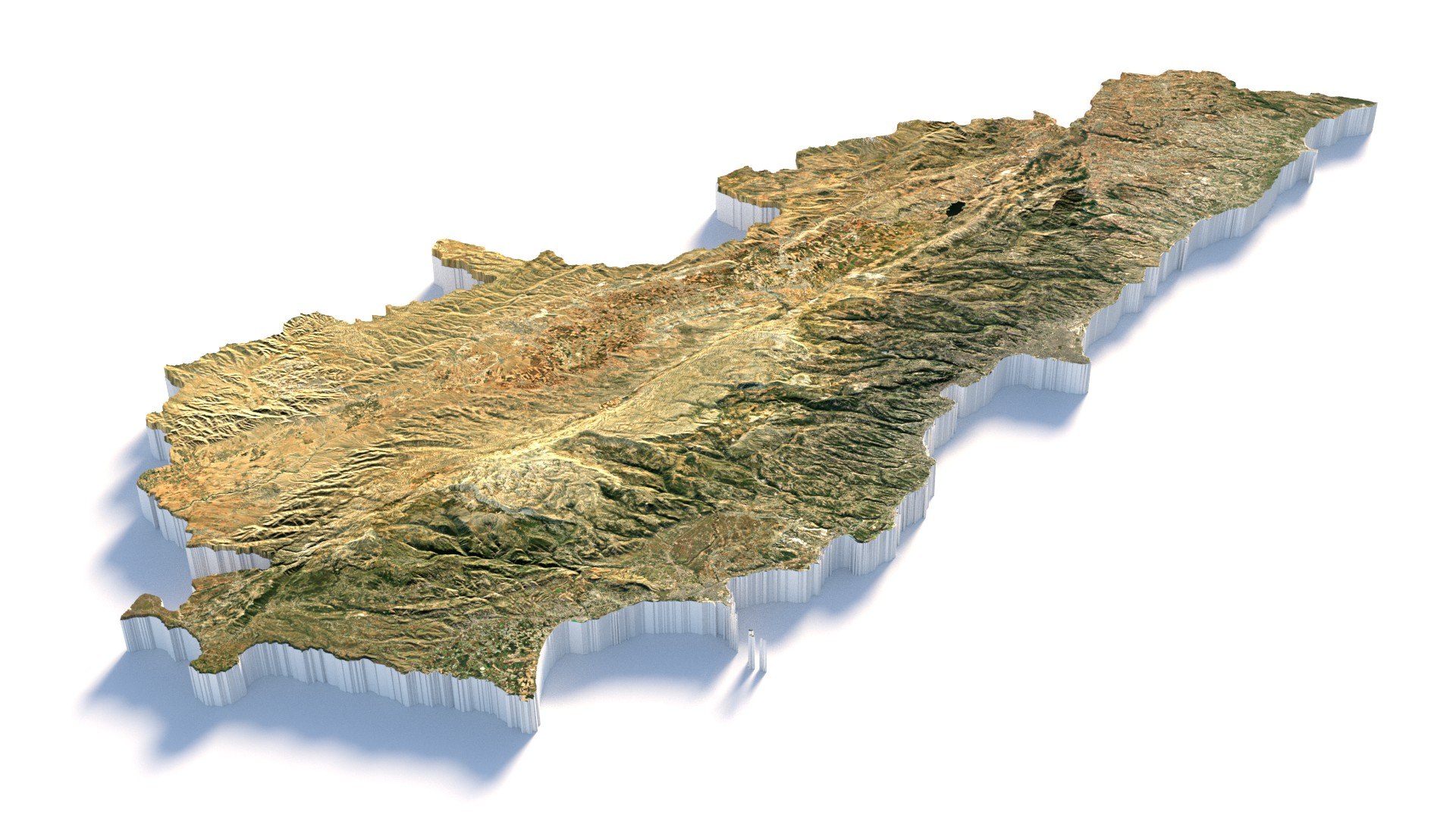 Lebanon Terrain Map 3D Model - TurboSquid 2336508