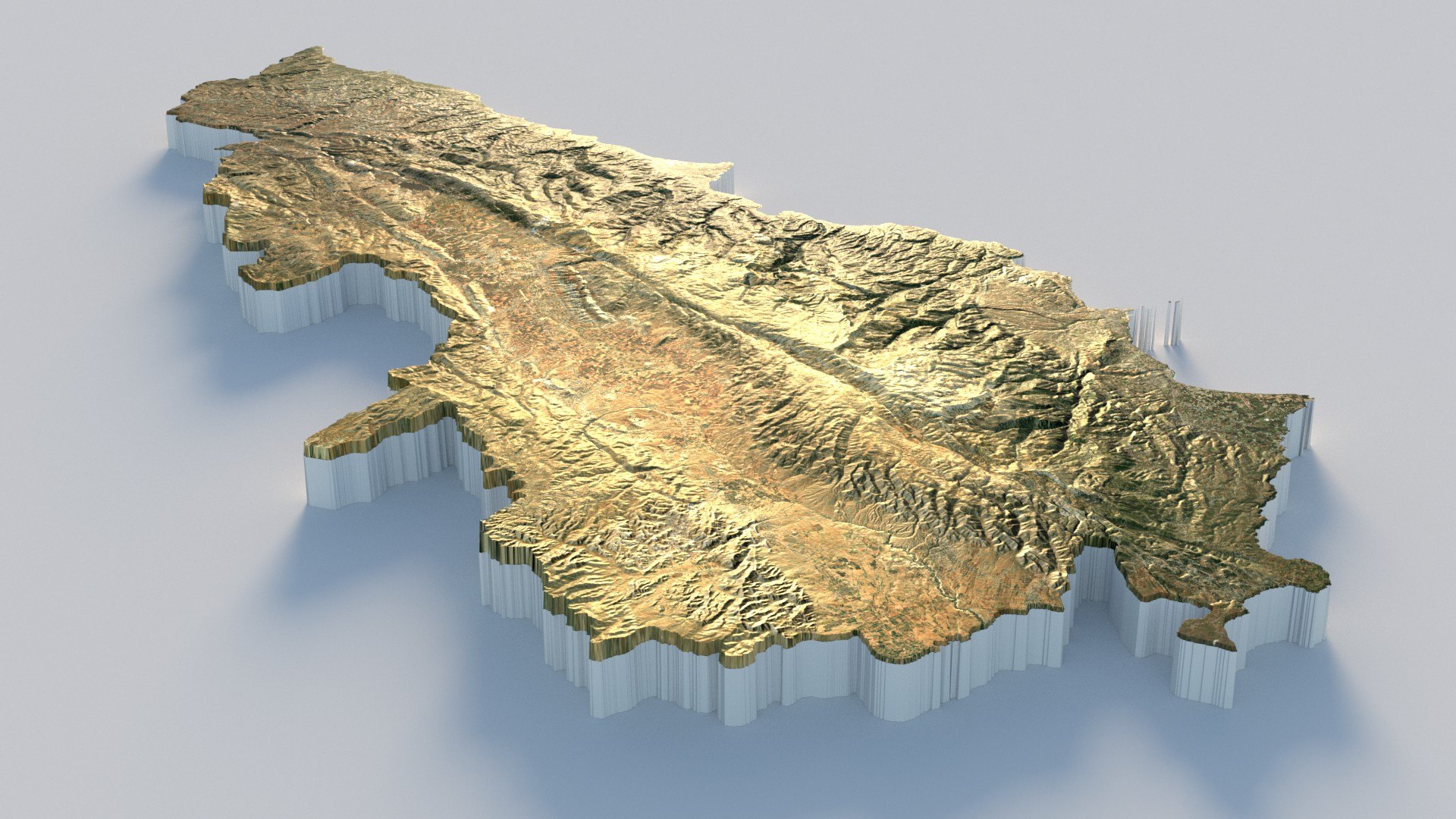 Lebanon Terrain Map 3D Model - TurboSquid 2336508