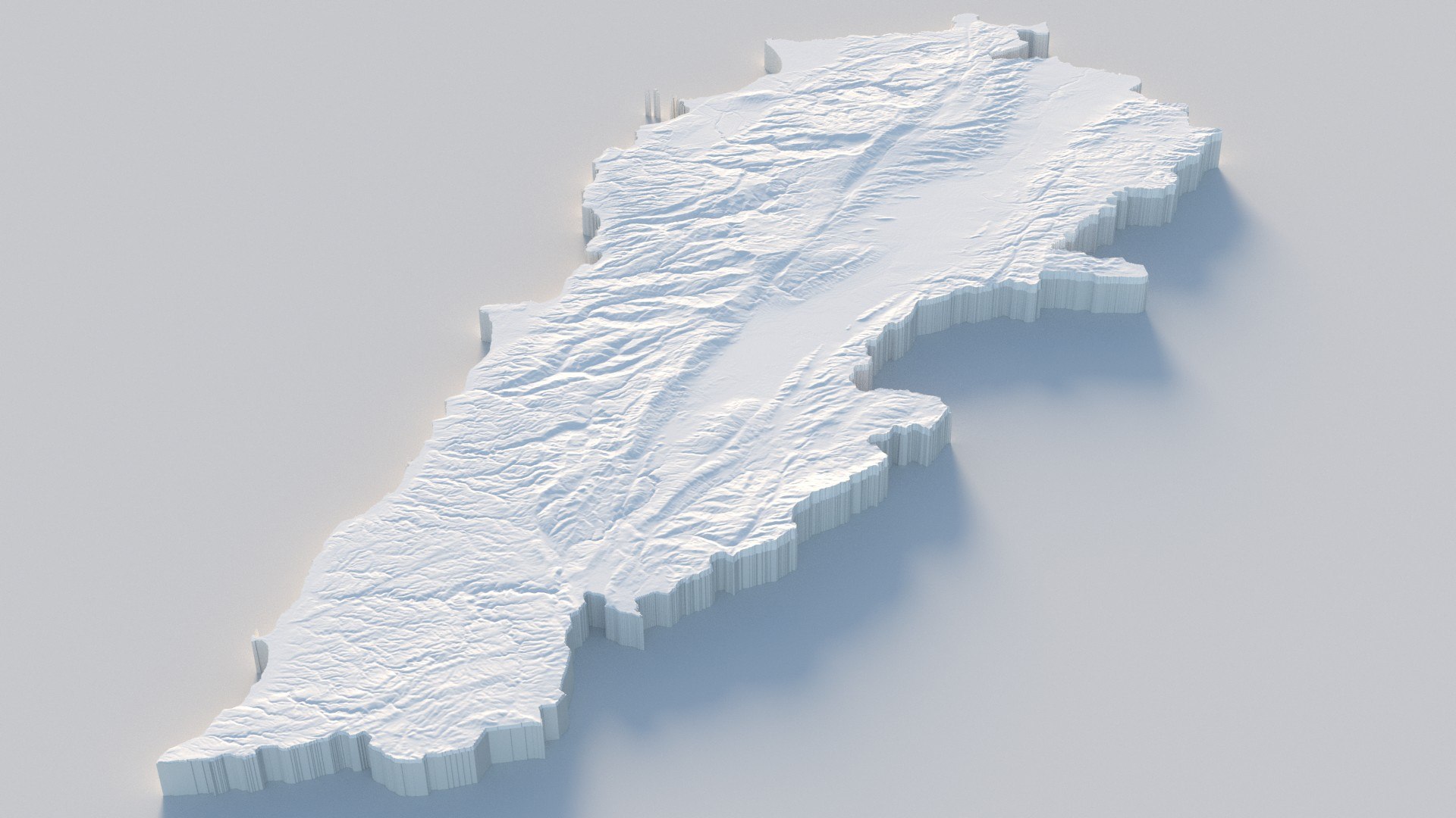 Lebanon Terrain Map 3D Model - TurboSquid 2336508