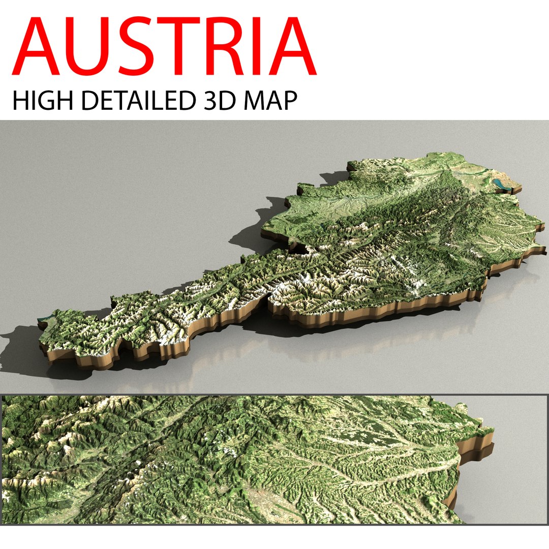 3D Relief Austria - TurboSquid 1387615