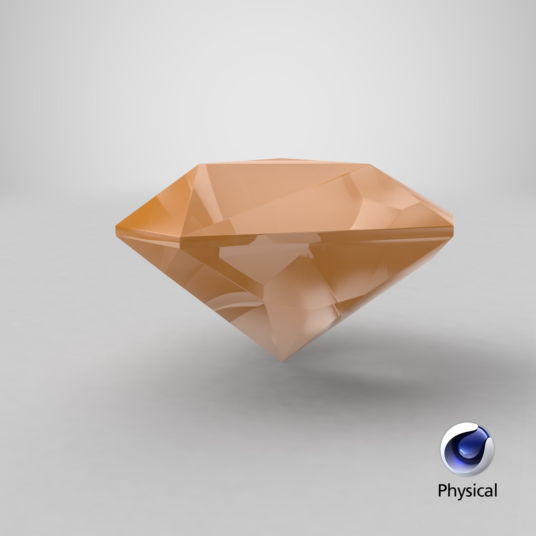 Shield Step Cut Amber 3D Model - TurboSquid 1857901
