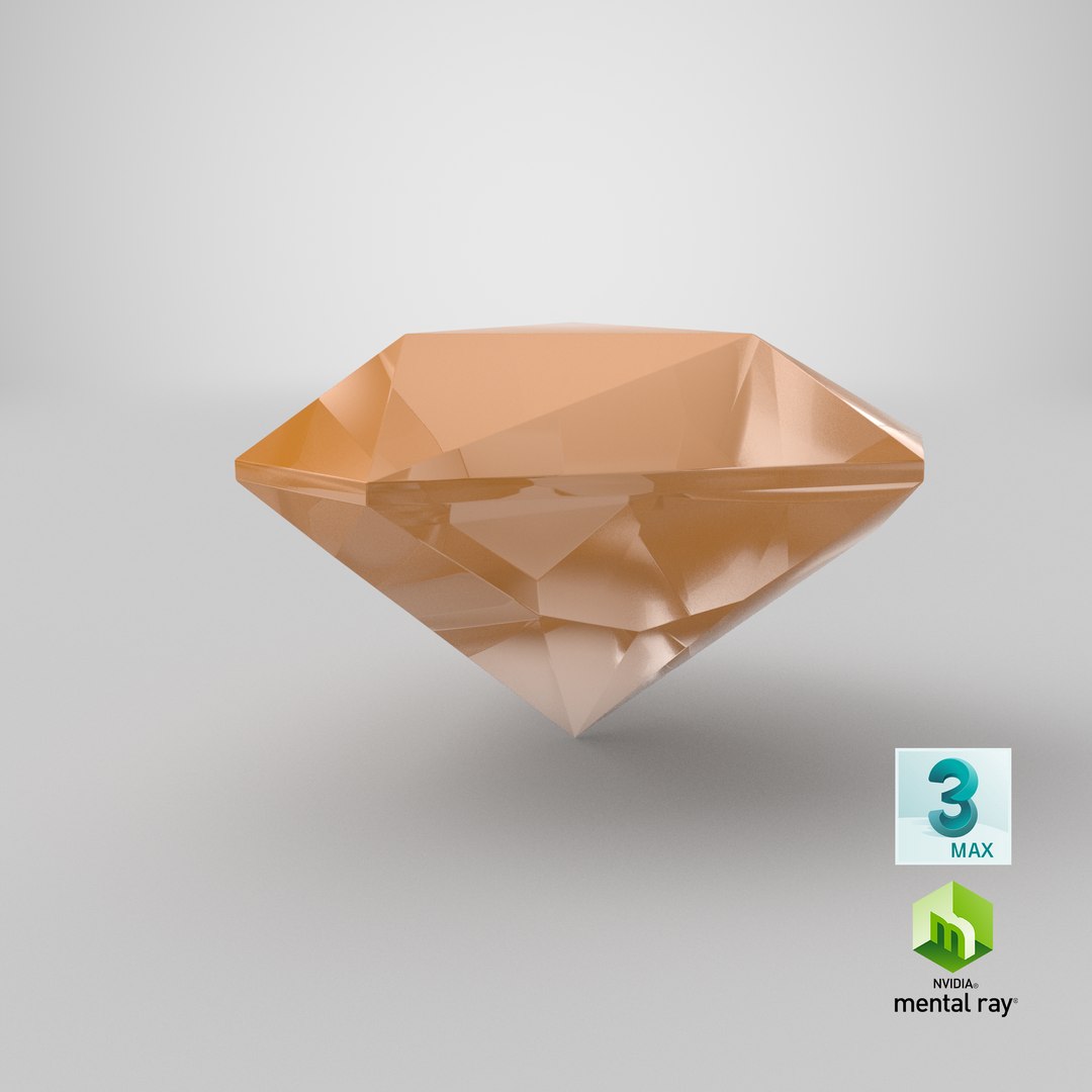Shield Step Cut Amber 3D Model - TurboSquid 1857901